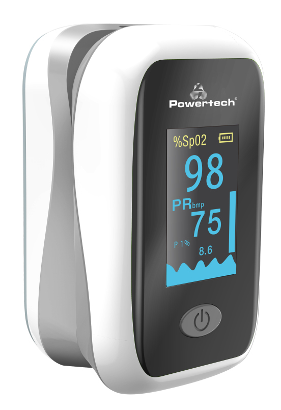 POWERTECH παλμικό οξύμετρο δακτύλου PT-922, OLED οθόνη, λευκό | Digitaland